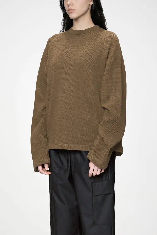 Rains Waffle Long Sleeve T-shirt - Splinter