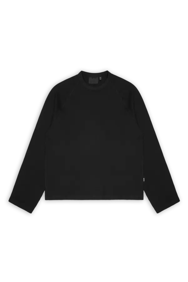 Rains Waffle Long Sleeve T-shirt - Black