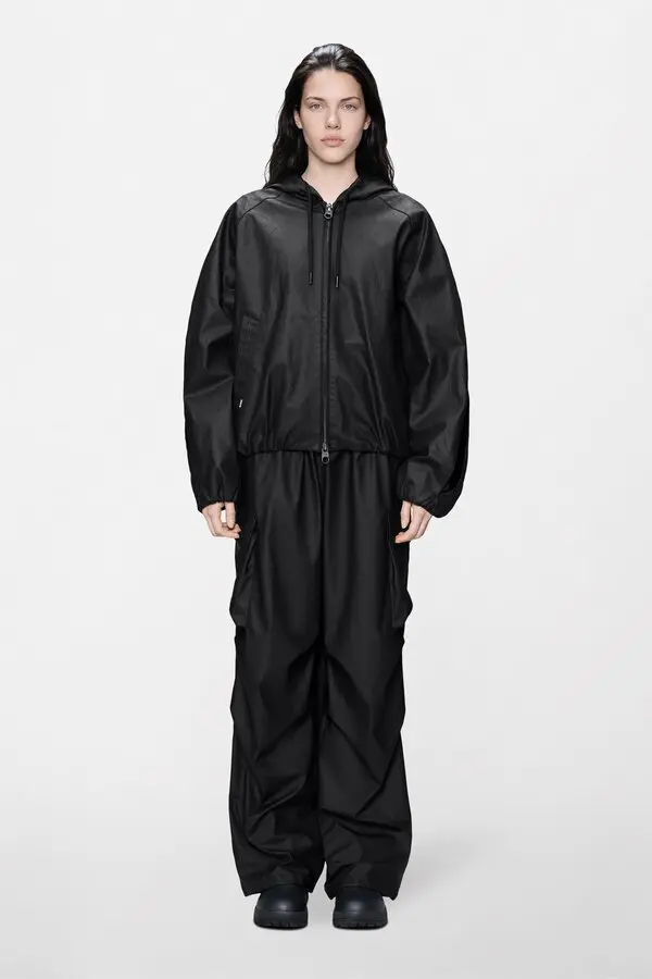 Rains Heavy Woven Jacket - Black
