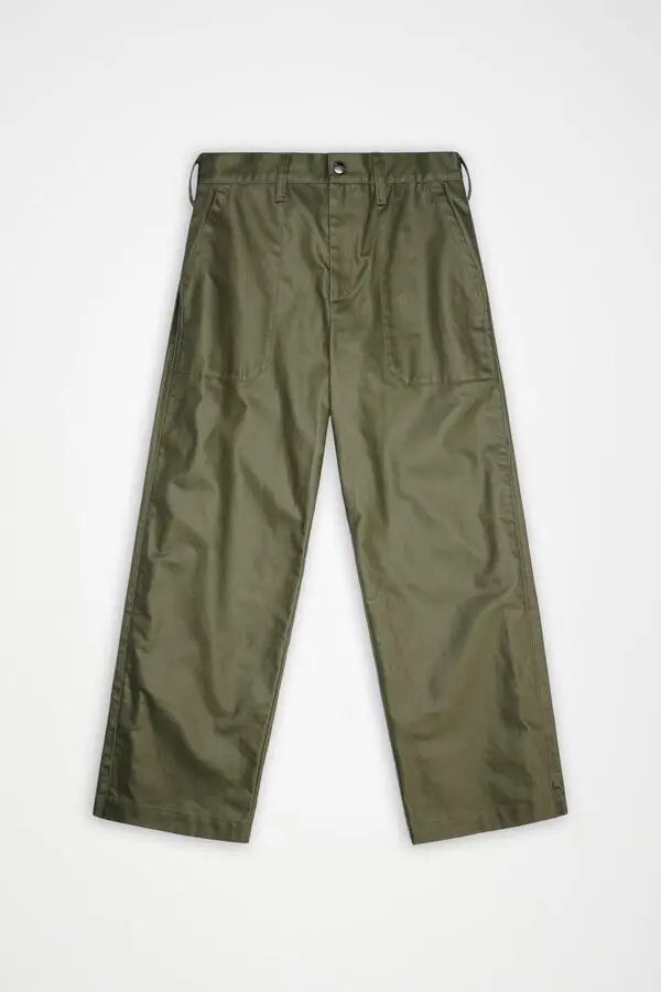 Rains Heavy Woven Straight-leg Pants - Moss