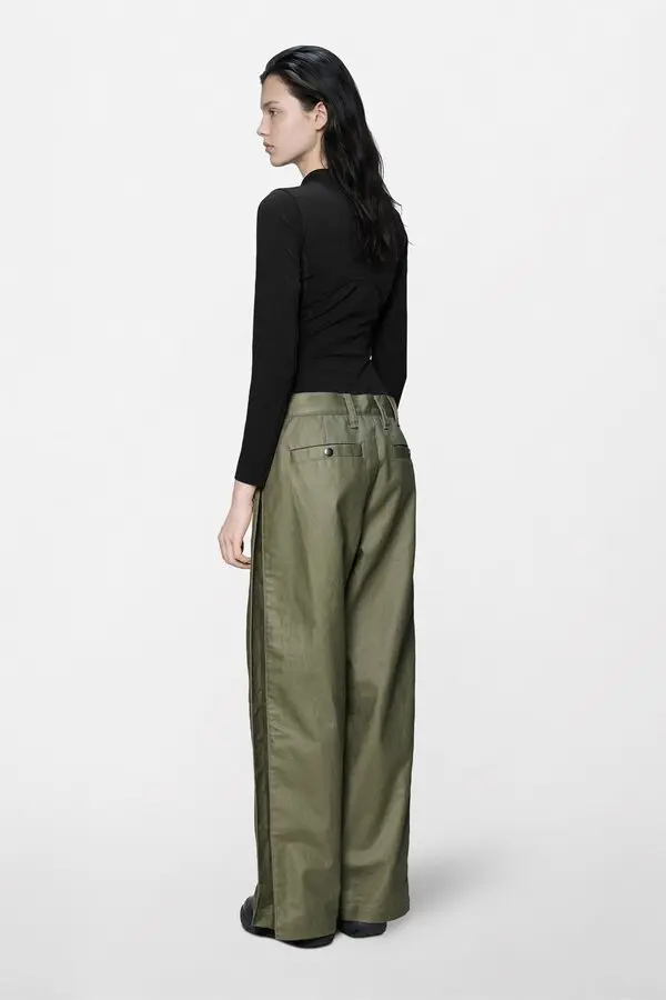 Rains Heavy Woven Straight-leg Pants - Moss