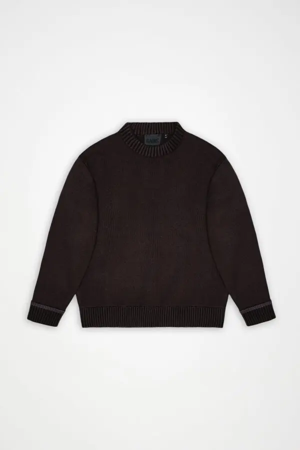 Rains Sowa Knit Crew Neck Pullover - Black