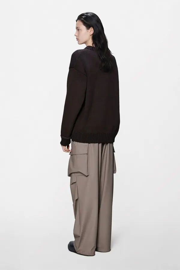 Rains Sowa Knit Crew Neck Pullover - Black