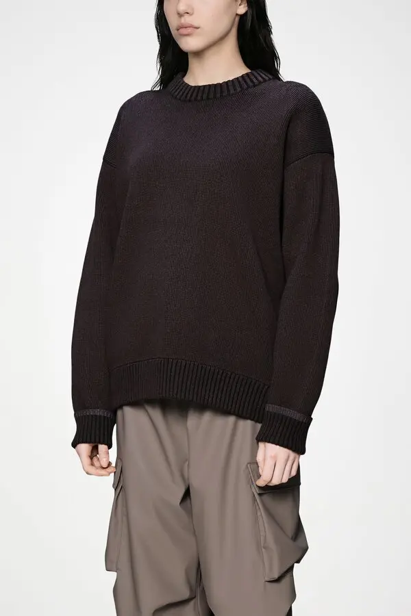 Rains Sowa Knit Crew Neck Pullover - Black