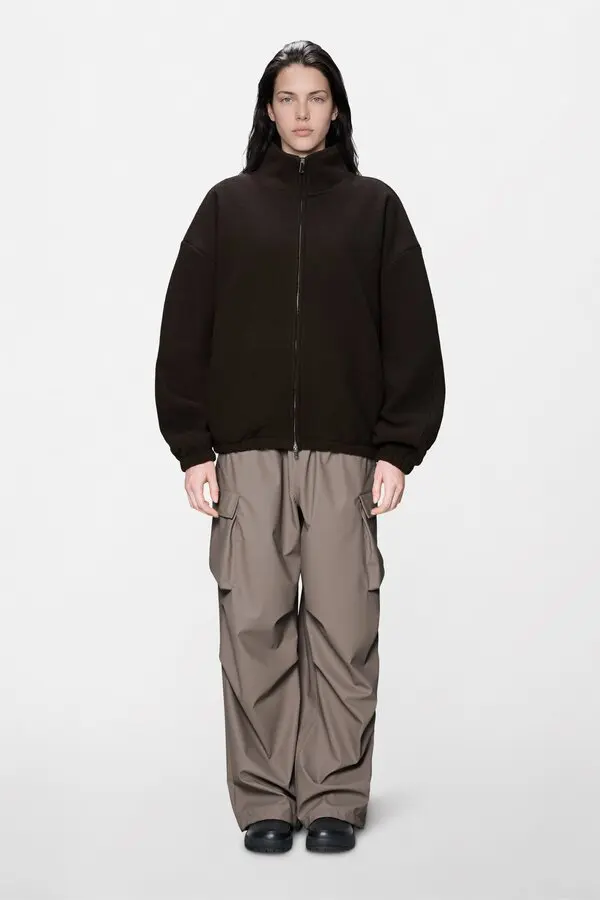 Rains Fleece Zip Jacket - Bark