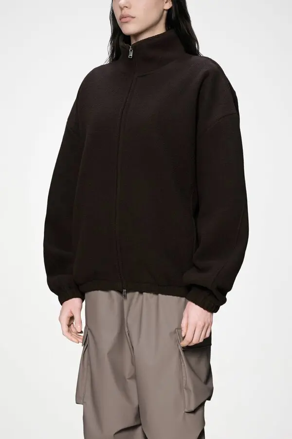 Rains Fleece Zip Jacket - Bark