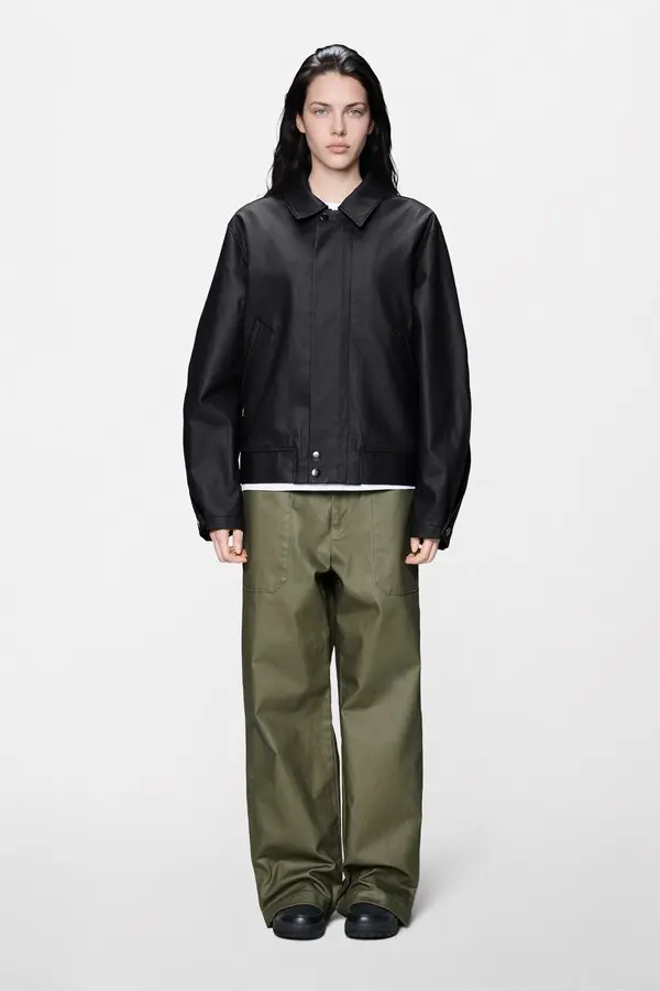 Rains Heavy Woven Overshirt - Black