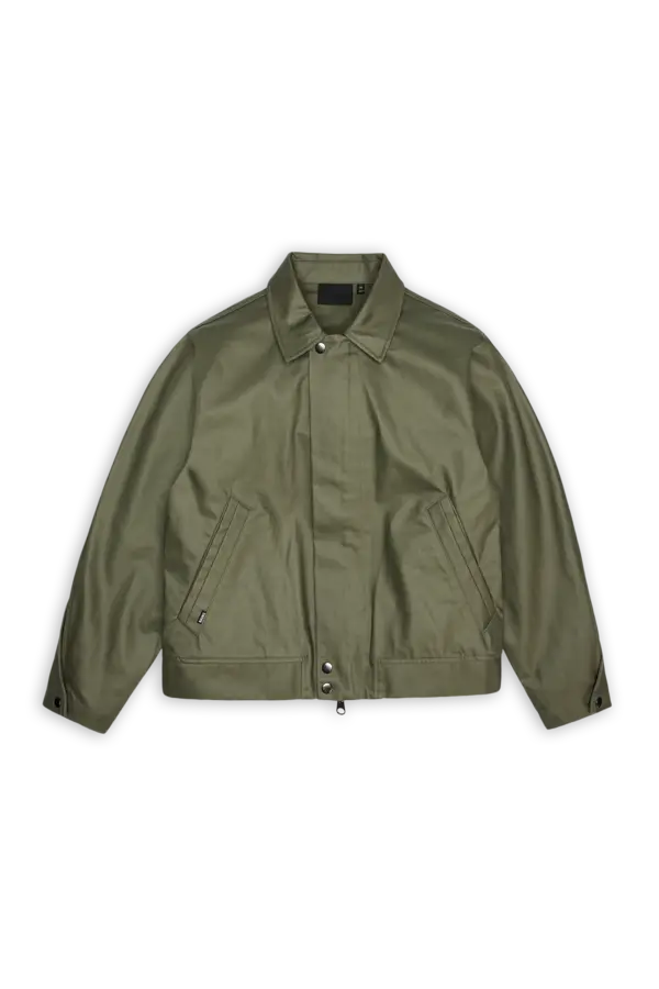 Rains Heavy Woven Overshirt - Moss