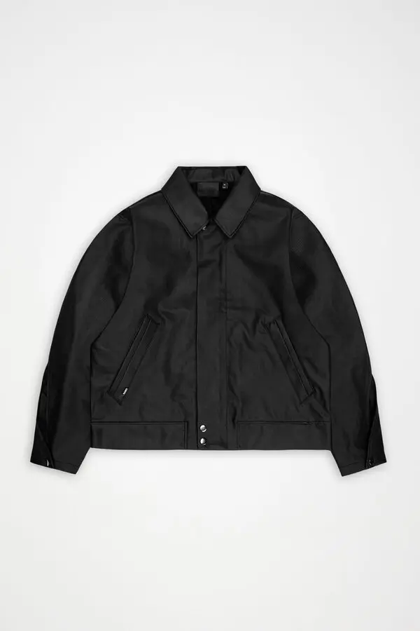 Rains Heavy Woven Overshirt - Black