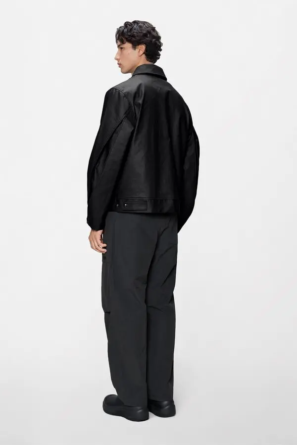 Rains Heavy Woven Overshirt - Black