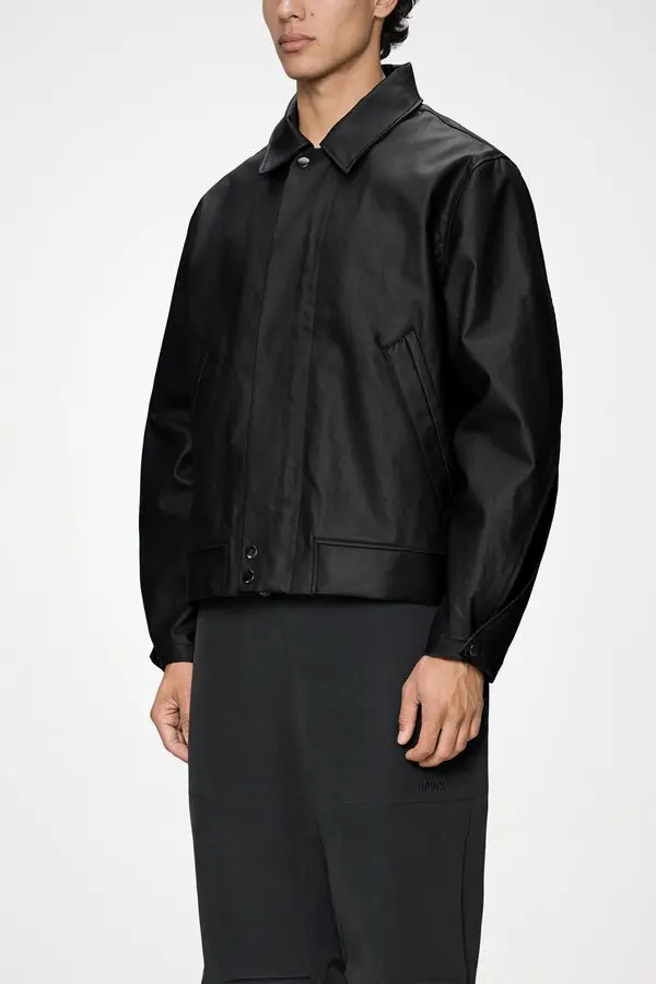 Rains Heavy Woven Overshirt - Black
