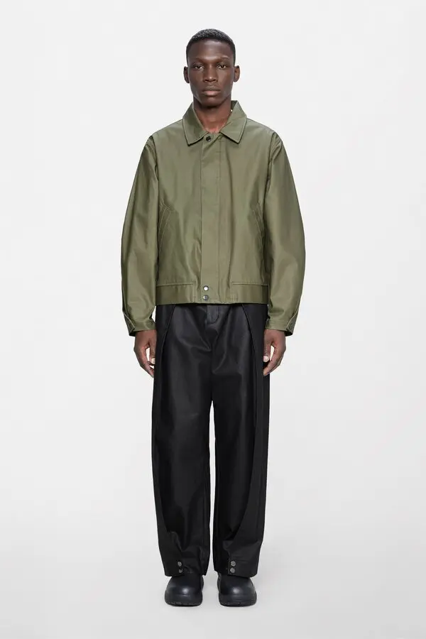 Rains Heavy Woven Overshirt - Moss