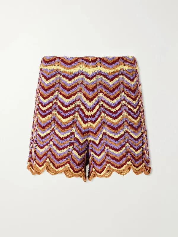 Faithfull The Brand Luis Crocheted Cotton-blend Shorts