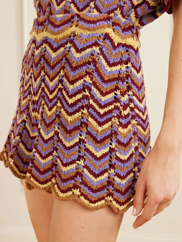 Faithfull The Brand Luis Crocheted Cotton-blend Shorts
