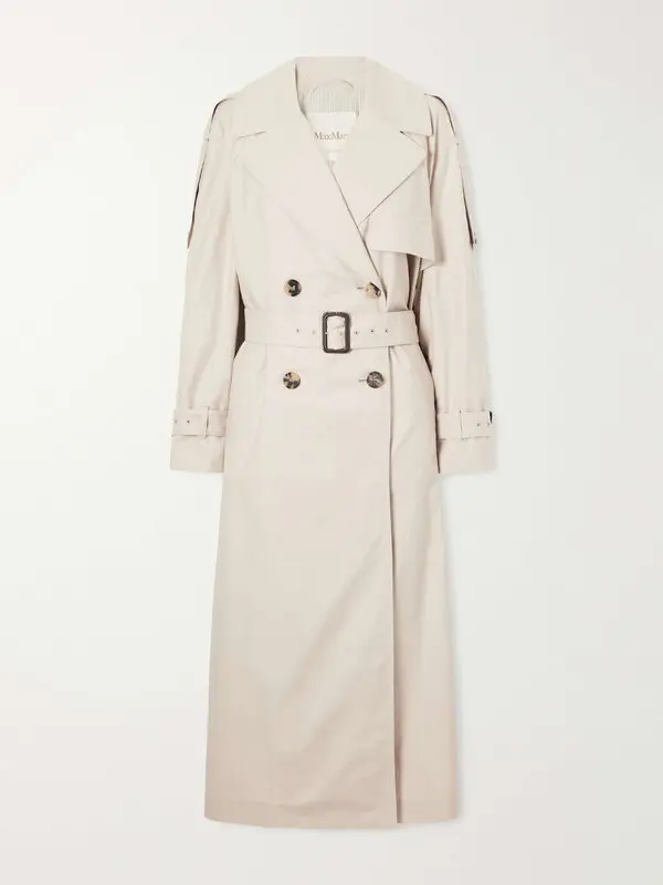 Max Mara Cotton-blend Twill Trench-coat - Beige