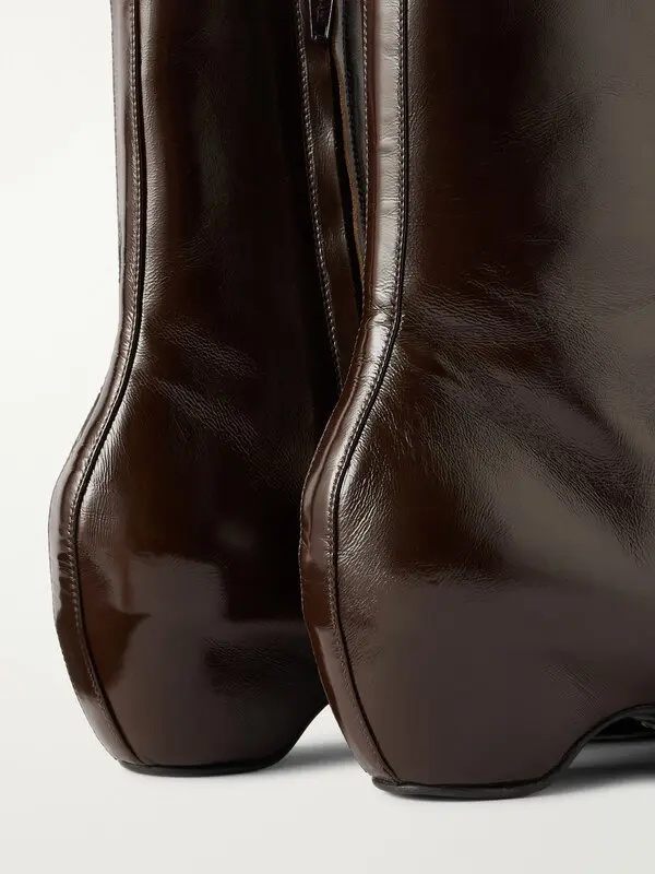 Khaite Sybil Leather Ankle Boots