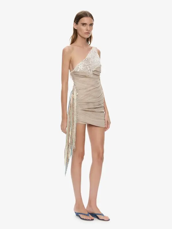 Christopher Esber Batiste Shoelace Mini Dress