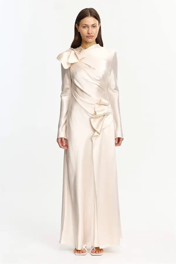 Acler Ramwark Maxi Dress - Pearl