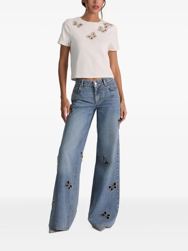 Alice + Olivia Cutout Denim Jeans