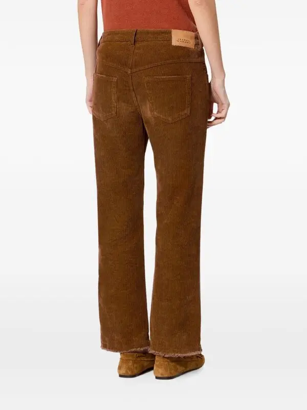 MARANT ETOILE Ruthie" Cotton Blend Trousers - Beige