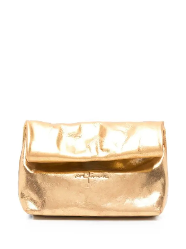 CORTANA Delhi Small Leather Clutch - Gold