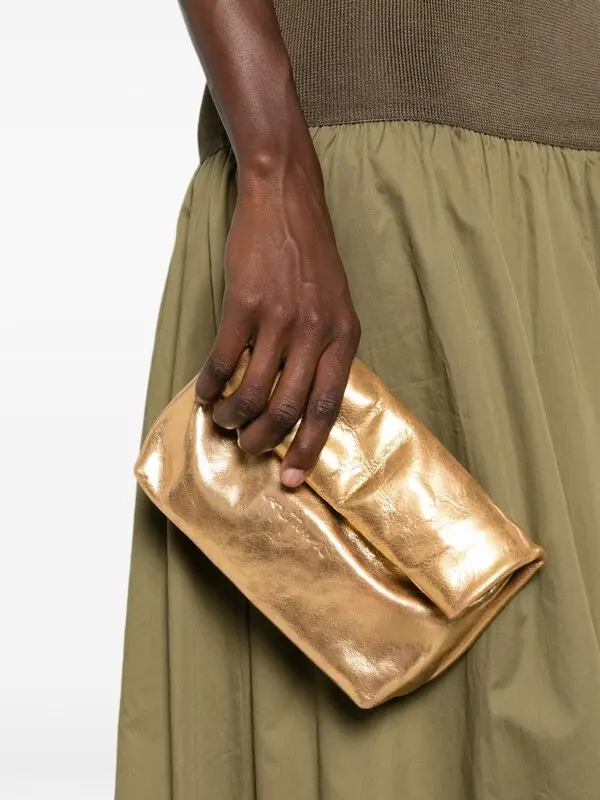CORTANA Delhi Small Leather Clutch - Gold