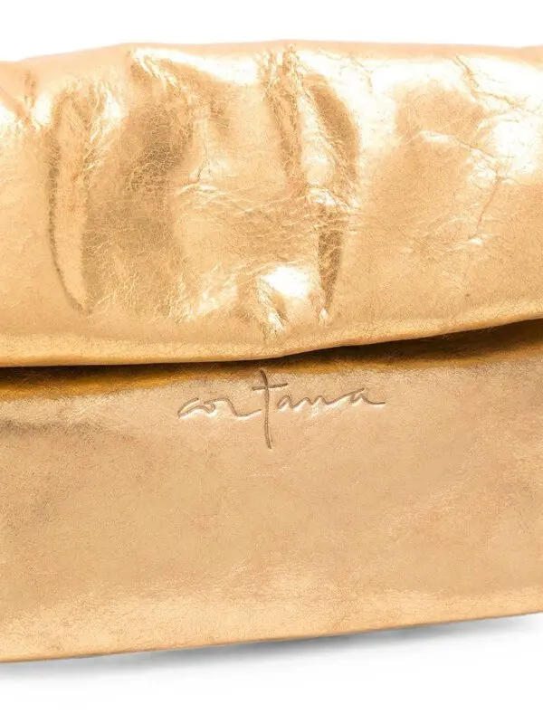 CORTANA Delhi Small Leather Clutch - Gold