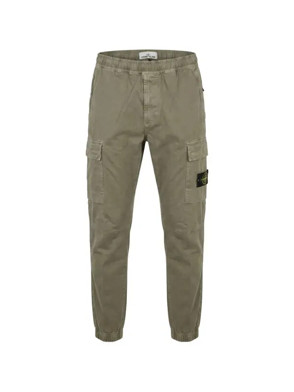 Stone Island Cotton Cargo Trousers - Green