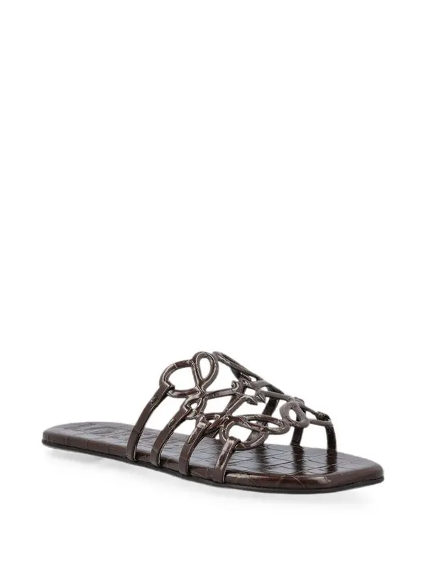 Loewe Petal Anagram Flat Sandals