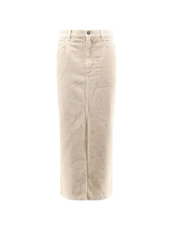 MARANT ETOILE Odalie Cotton And Linen Skirt - Beige