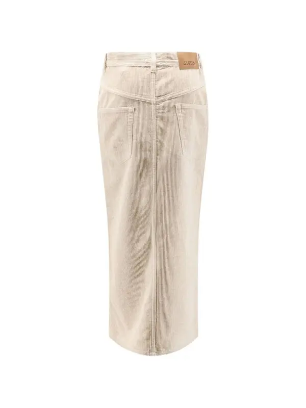 MARANT ETOILE Odalie Corduroy Maxi Skirt - Beige