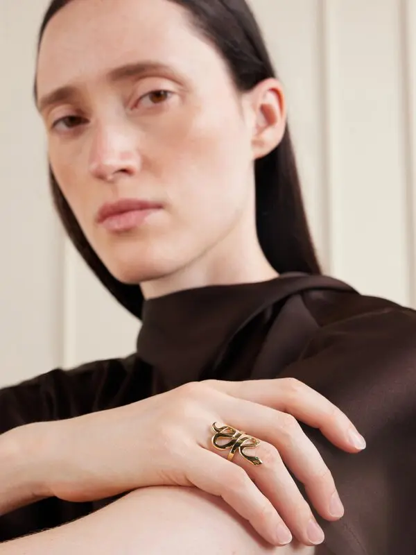 Ileana Makri 18-karat Emerald Snake Ring