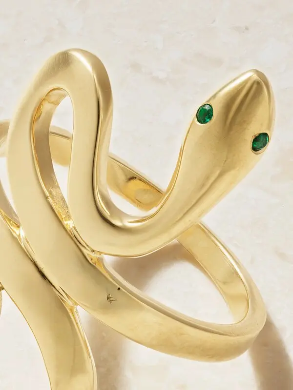 Ileana Makri 18-karat Emerald Snake Ring