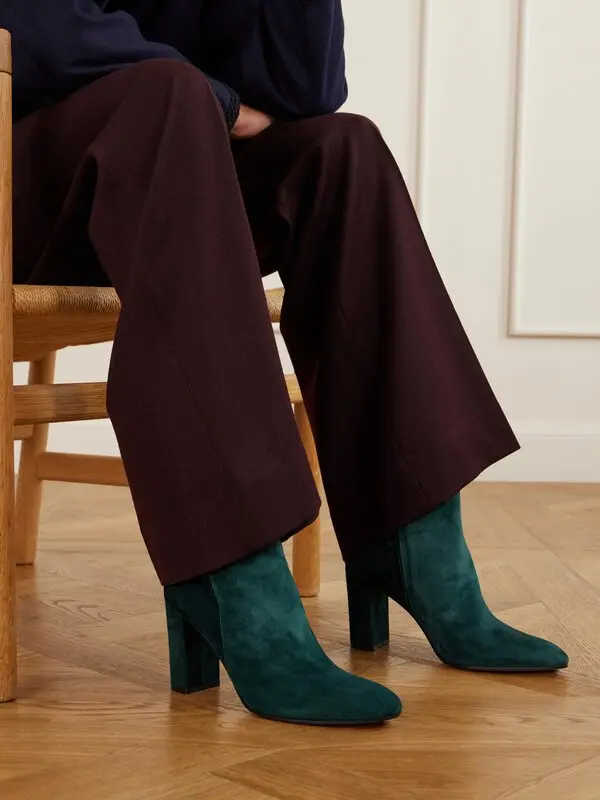 GIANVITO ROSSI Suede Ankle Boots - Green