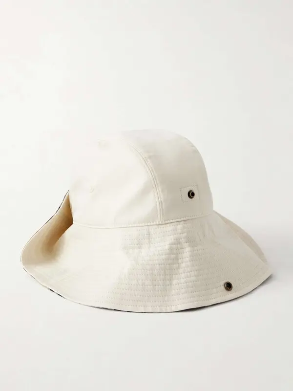 Burberry Checked Cotton-gabardine Sunhat