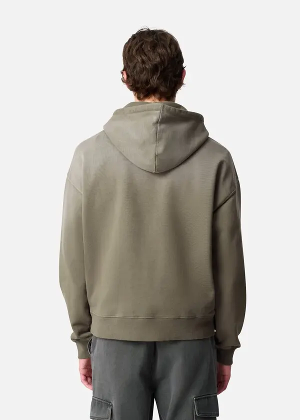 Axel Arigato Ethos Oversized Organic Cotton Hoodie With Chainstitch Embroidery And Drawcords