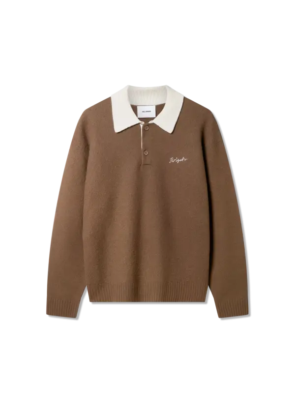 Axel Arigato Sonny Polo Sweater - Mid Brown