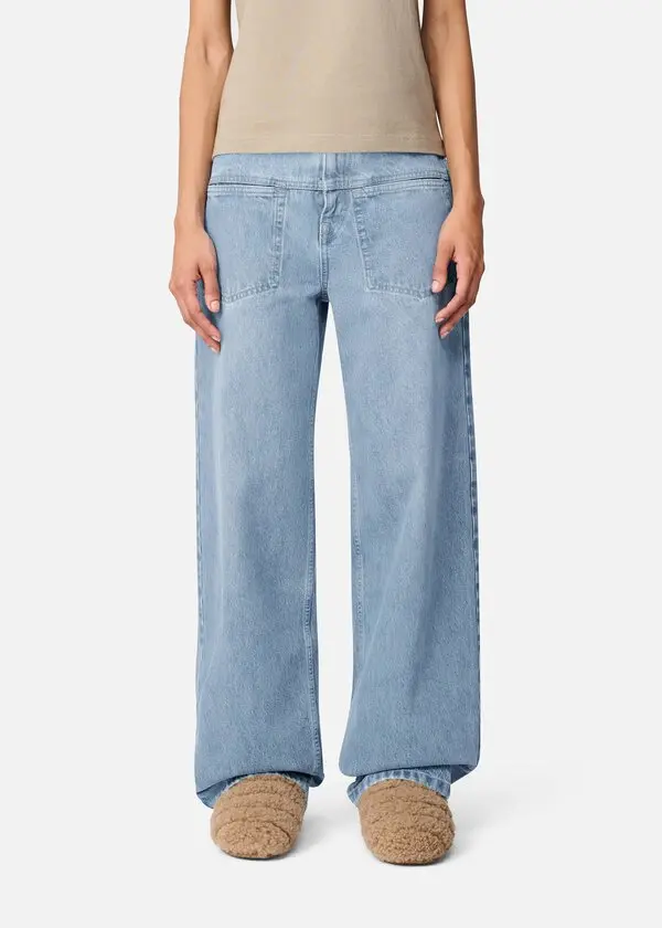 Axel Arigato Invert Relaxed Jeans In Light Wash Denim