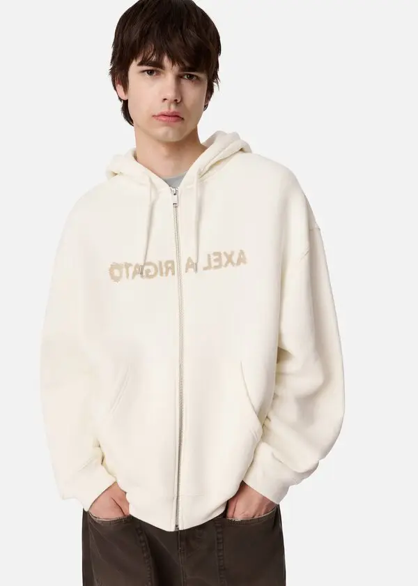 Axel Arigato Rhys Zip Thru Hoodie - Cream