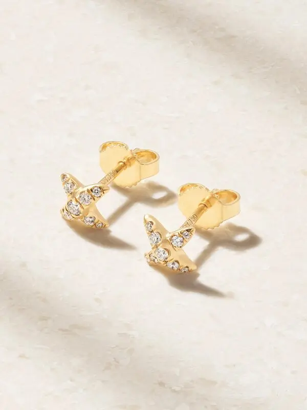 David Yurman Crossover Diamond Earrings - Gold
