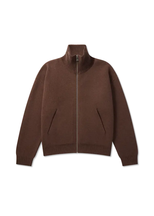 Axel Arigato Core Zip-up Sweater - Dark Brown