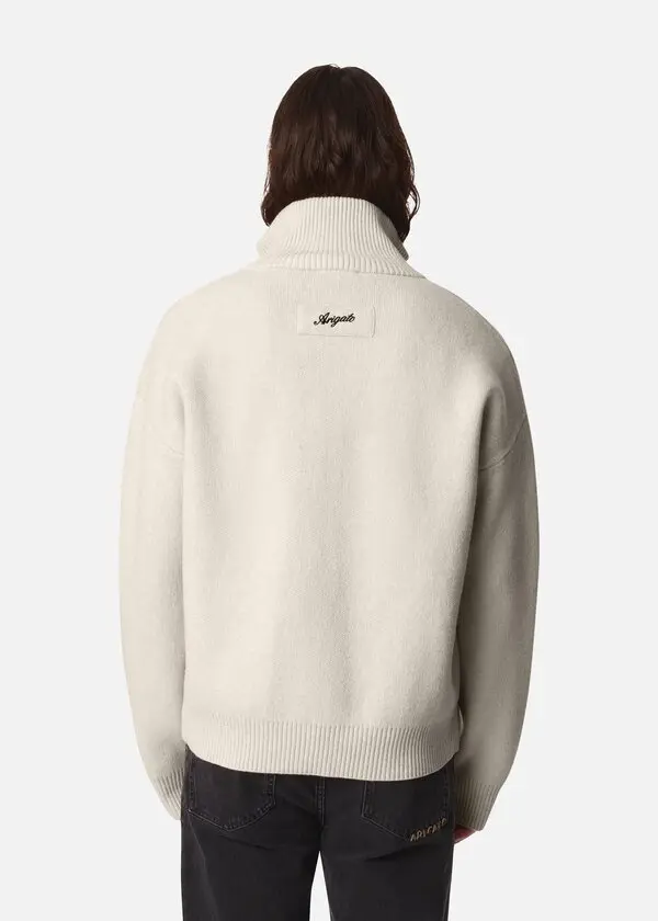 Axel Arigato Core Zip-up Sweater - Light Beige
