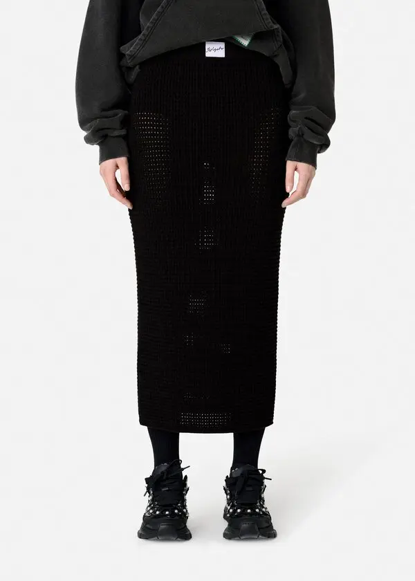 Axel Arigato Column Crochet Skirt - Black