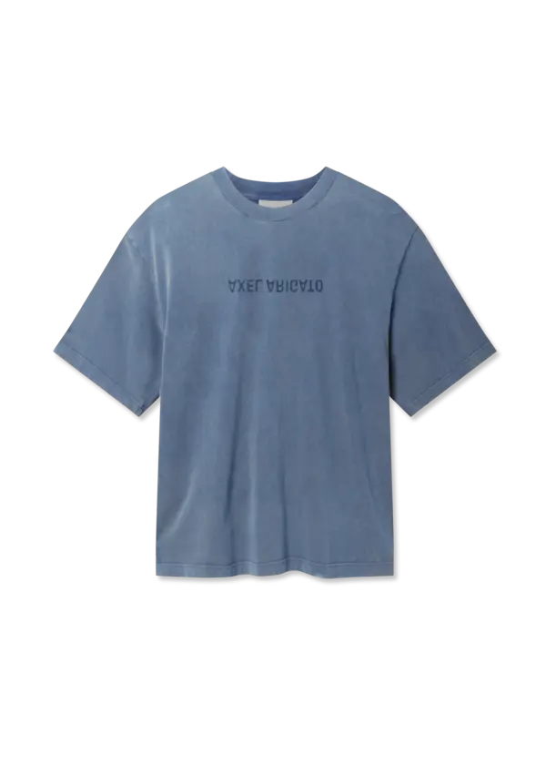 Axel Arigato Distort Washed T-shirt - Mid Blue