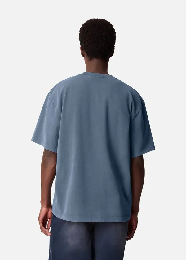 Axel Arigato Distort Washed T-shirt - Mid Blue