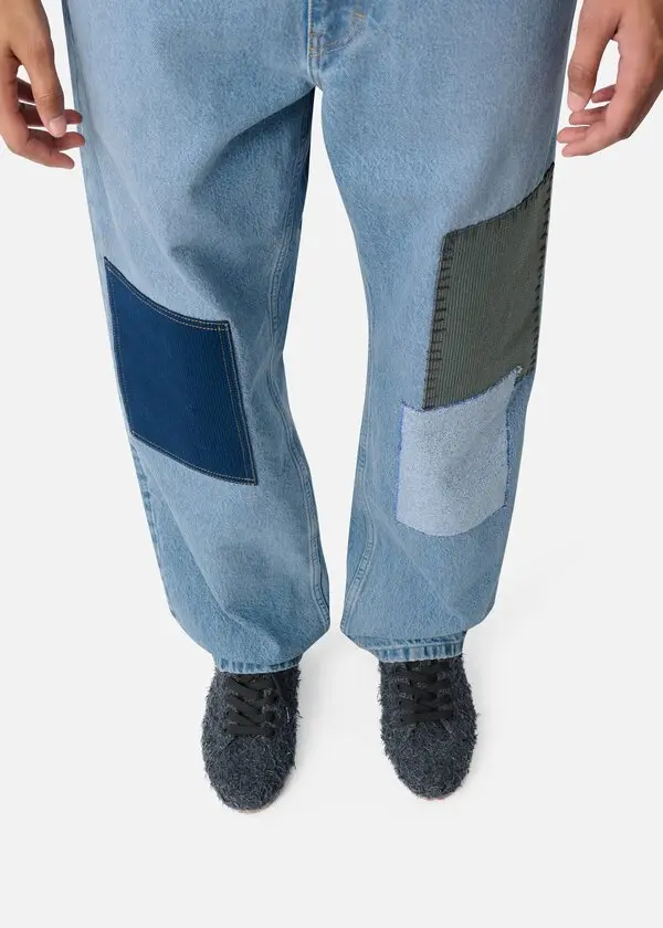 Axel Arigato Zine Embroidered Patch Jeans - Light Blue