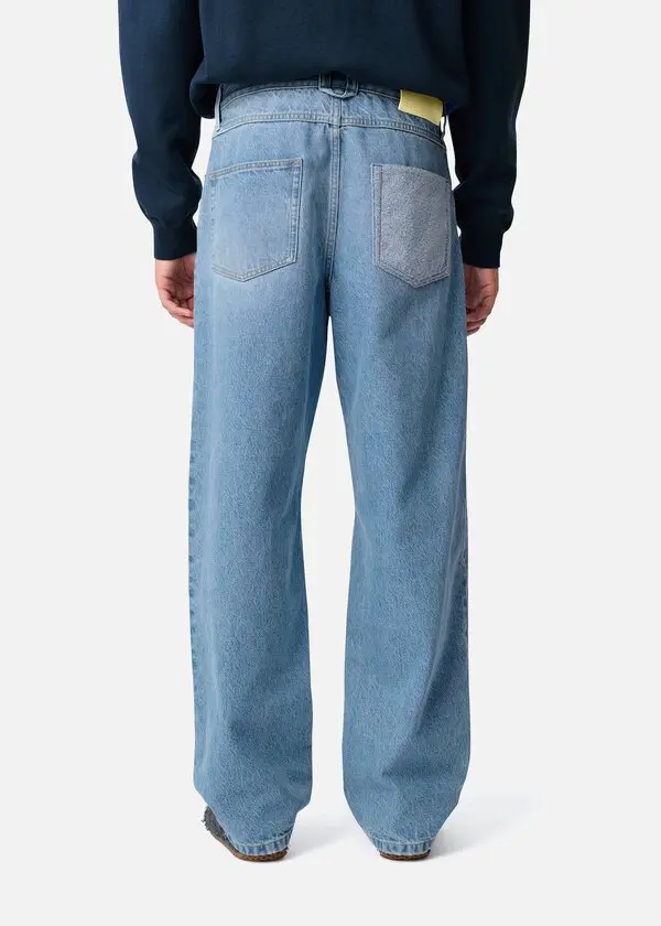 Axel Arigato Zine Embroidered Patch Jeans - Light Blue