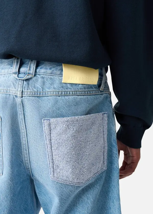 Axel Arigato Zine Embroidered Patch Jeans - Light Blue