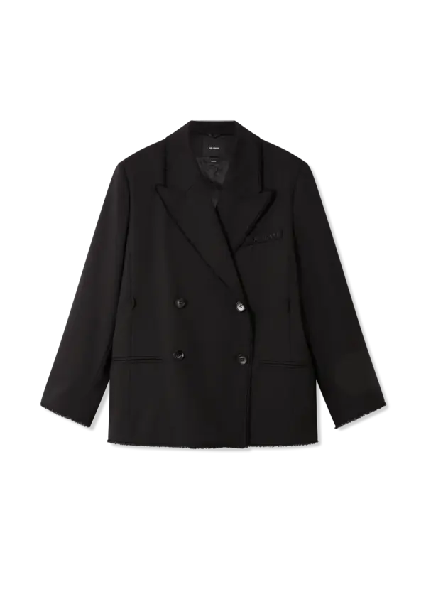 Axel Arigato Thea Frayed Blazer - Black