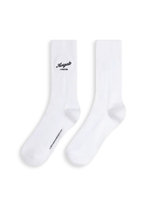 Axel Arigato Ribbed Cotton-blend Tube Socks With Embroidered Logo
